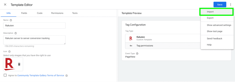Rakuten server-to-server tracking - Stape