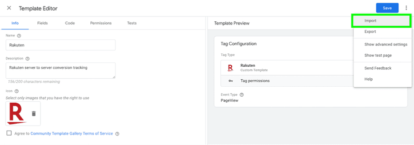 Rakuten server-to-server tracking - Stape