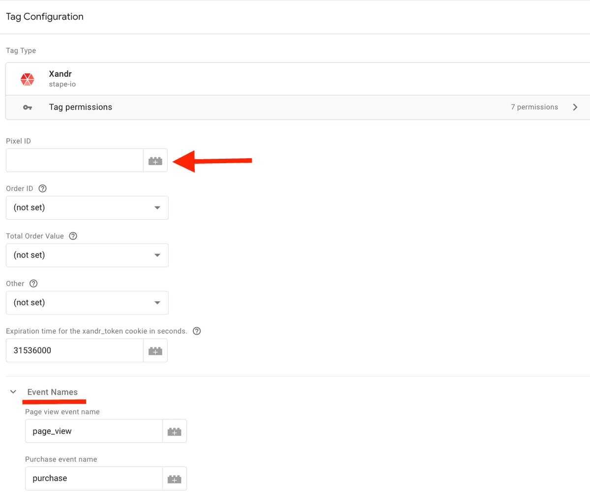 Set up Xandr tag using server Google Tag Manager - Stape