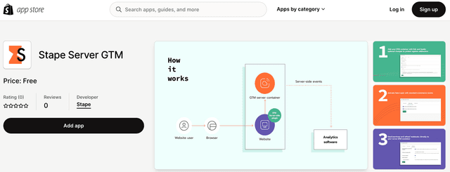 Set up Stape Server GTM Shopify app in few clicks - Stape