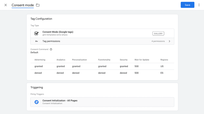 Region-specific tags behavior in Google Tag Manager - Stape