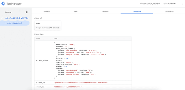 Сlients, requests, transformations, tags, triggers, variables in sGTM