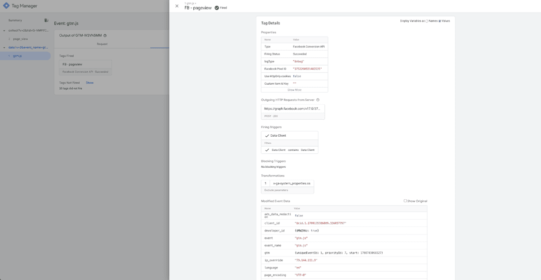 Debugging and monitoring server-side tracking configuration - Stape