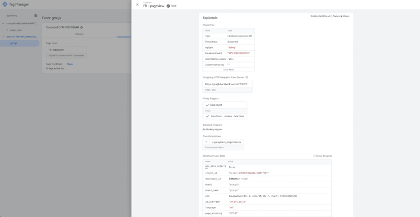 Debugging and monitoring server-side tracking configuration - Stape