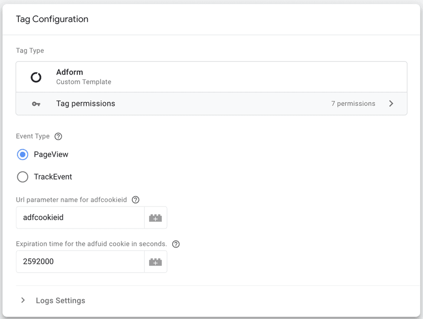 Adform tag for server-side Google Tag Manager - Stape