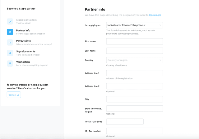 Become a Stape partner today | Stape's partnership program