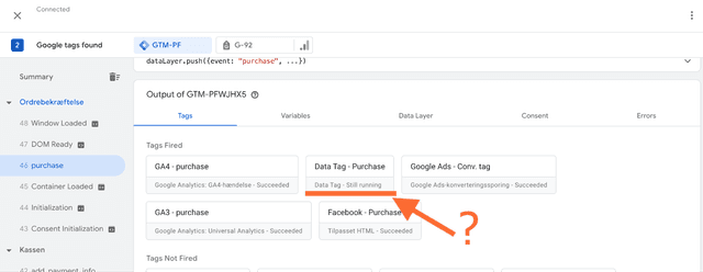 Still running tag status in GTM: the reasons and solutions - Stape