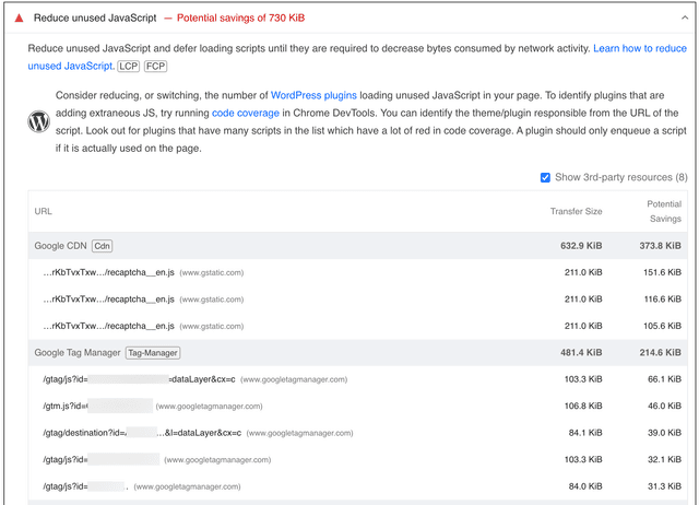 Reduce JavaScript files of GTM in PageSpeed Insights - Stape