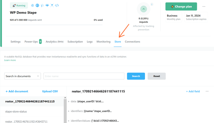 Stape Store solution for server GTM