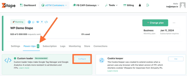 Meta CAPI for a custom website via sGTM - Stape