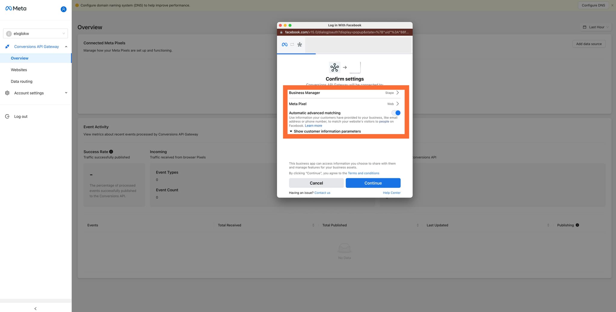 How to set up Meta Conversions API Gateway - Stape