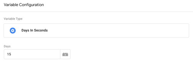 Days In Seconds variable for Google Tag Manager server container - Stape