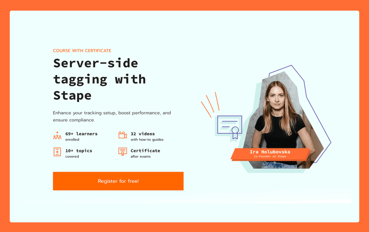 Announcing Stape Academy: free online course on server-side tagging!