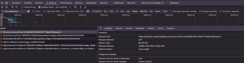 Modify request path with web GTM and GA4 - Stape