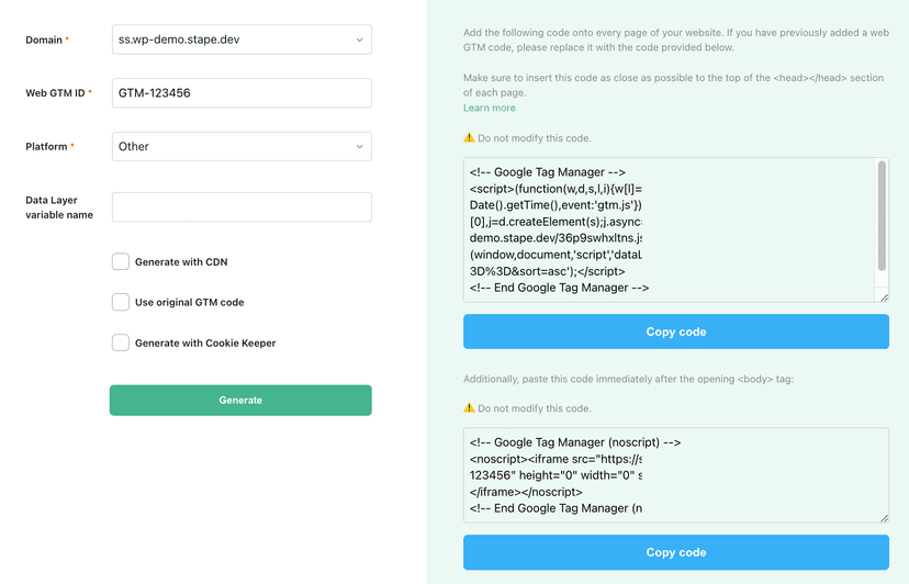 Modify request path with web GTM and GA4 - Stape