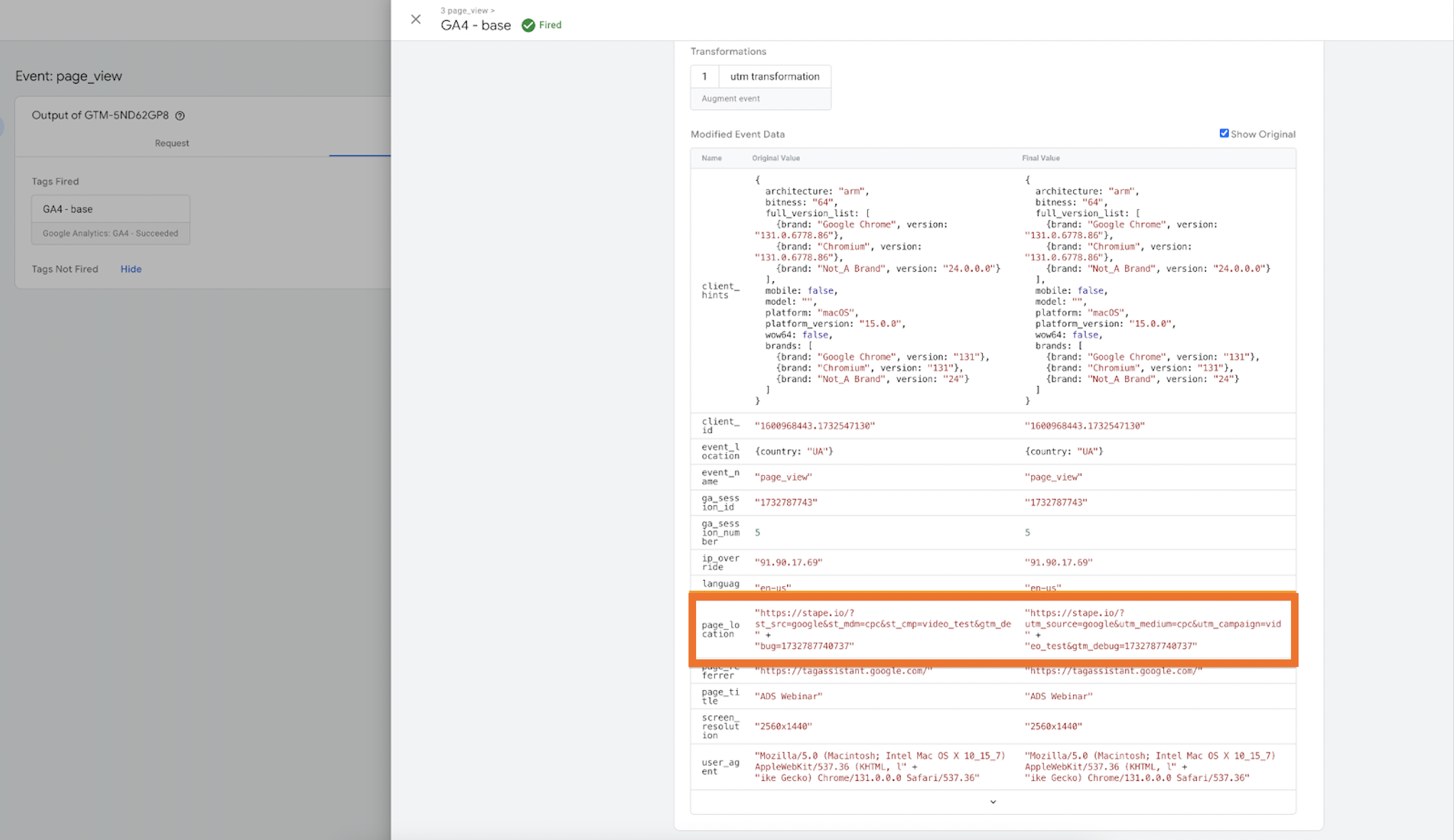How to avoid UTM parameters removal
