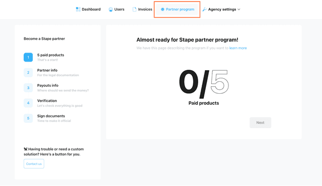Become a Stape partner today | Stape's partnership program