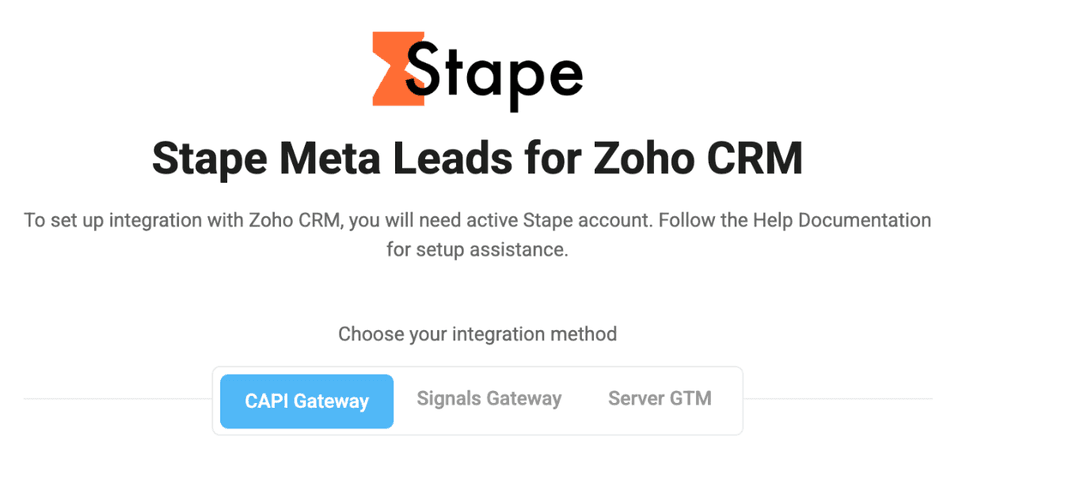 How to set up Meta Conversions API for Zoho CRM with Stape’s app