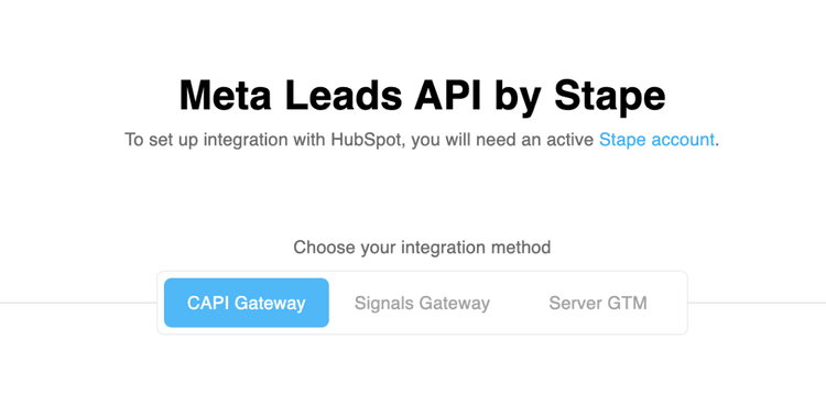 How to send data from HubSpot to Meta with Stape’s app