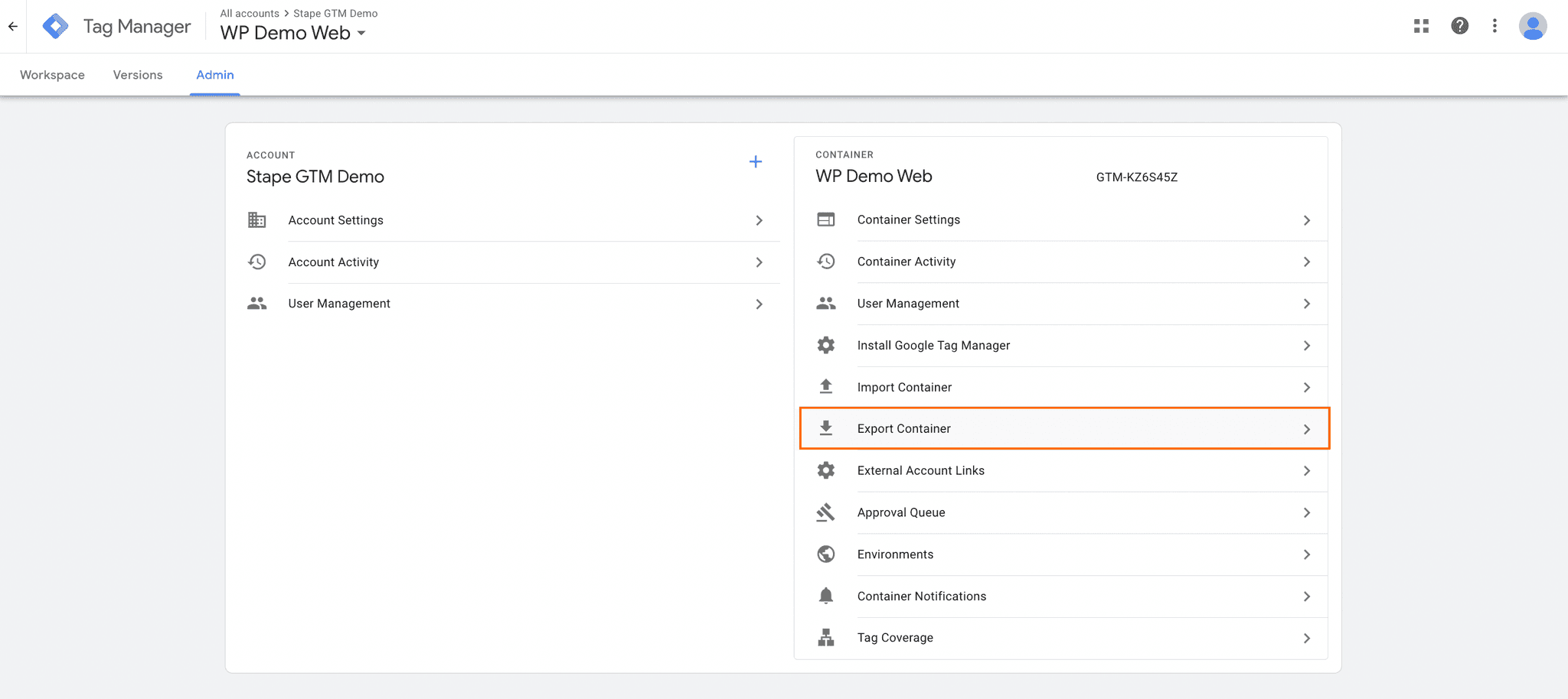 How to Delete Google Tag Manager Container?