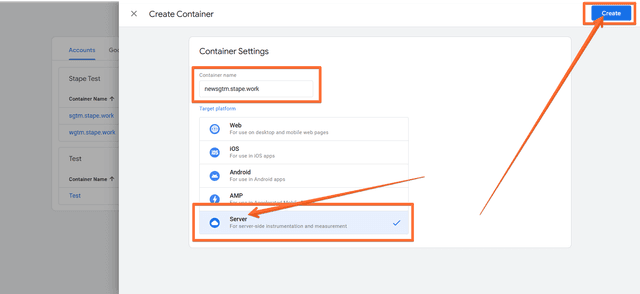 How to Create Server Container in Google Tag Manager | Stape