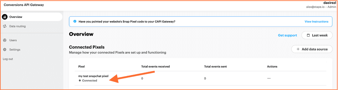 How to Configure Snapchat Conversions API Gateway | Stape