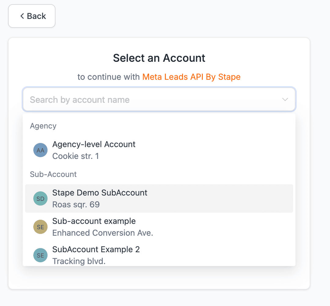[HighLevel] Meta Leads API by Stape | Stape