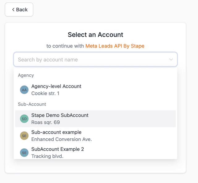[HighLevel] Meta Leads API by Stape | Stape