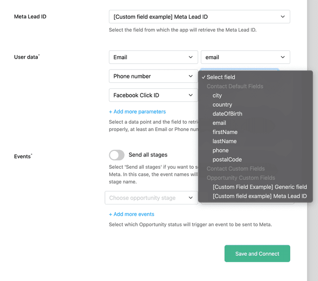 [HighLevel] Meta Leads API by Stape | Stape