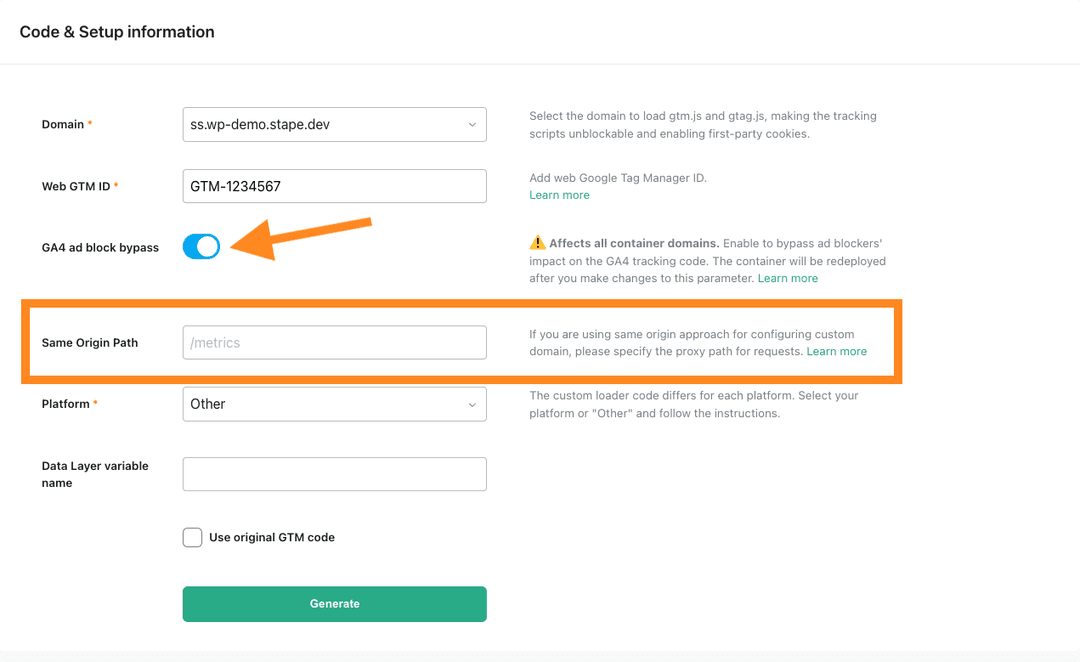 A new way to set up a custom domain in server GTM - Stape