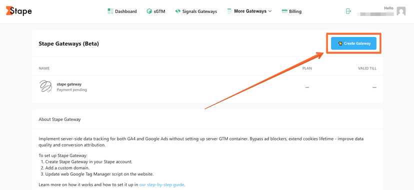 How to Configure Stape Gateway | Stape