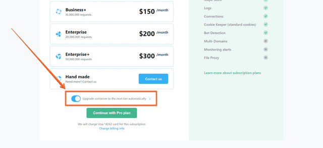 How Does Subscription Autoupgrade Work? | Stape