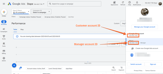 How to Find Customer ID and Operating Customer ID? | Stape