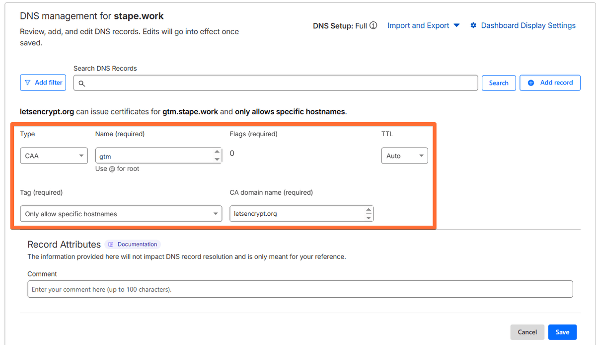 Certificate Authority Authorization (CAA) Records | Stape